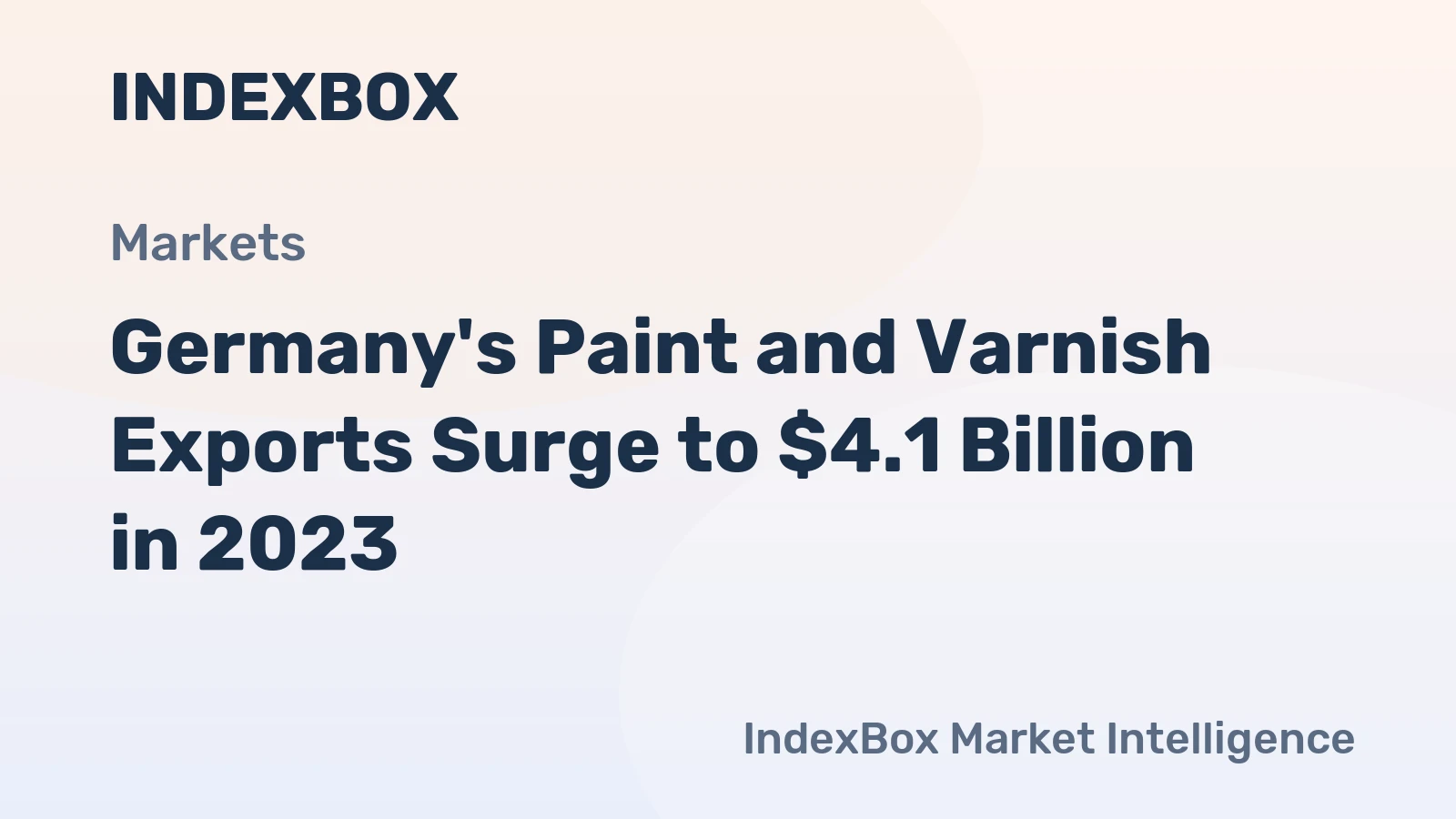 Germany's Paint and Varnish Exports Surge to $4.1 Billion in 2023