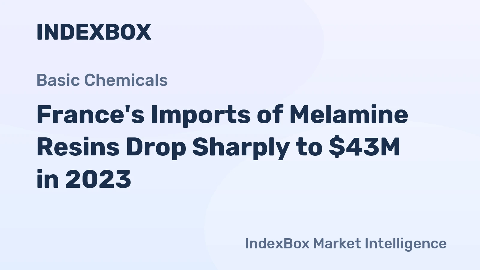 France's Imports of Melamine Resins Drop Sharply to $43M in 2023