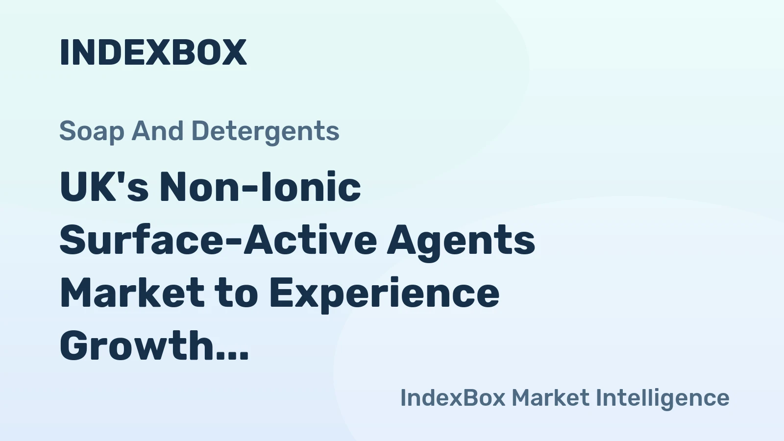 UK's Non-Ionic Surface-Active Agents Market to Experience Growth, Reaching 103K tons and $397M by 2035