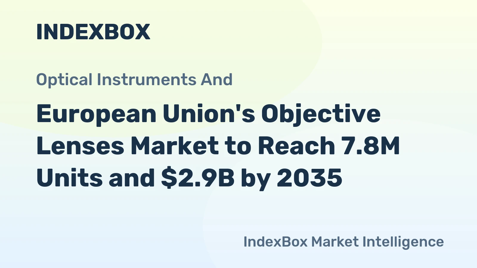 European Union's Objective Lenses Market to Reach 7.8M Units and $2.9B by 2035