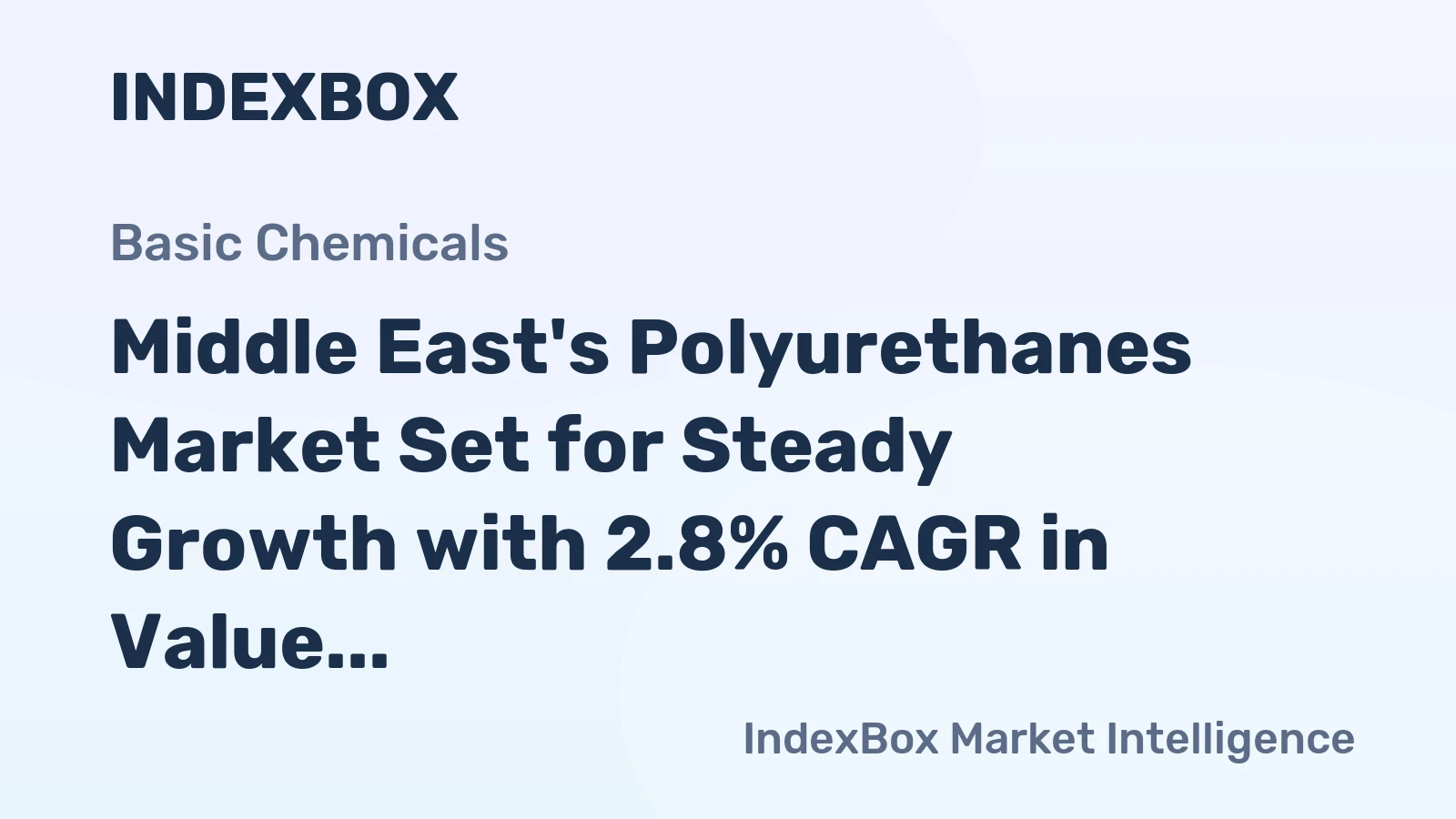 Middle East's Polyurethanes Market Set for Steady Growth with 2.8% CAGR in Value Through 2035