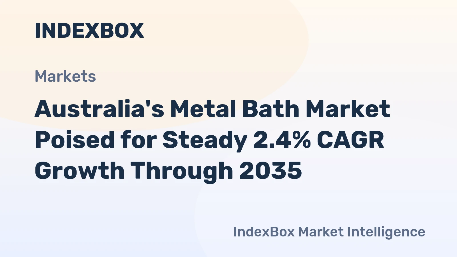 Australia's Metal Bath Market Poised for Steady 2.4% CAGR Growth Through 2035