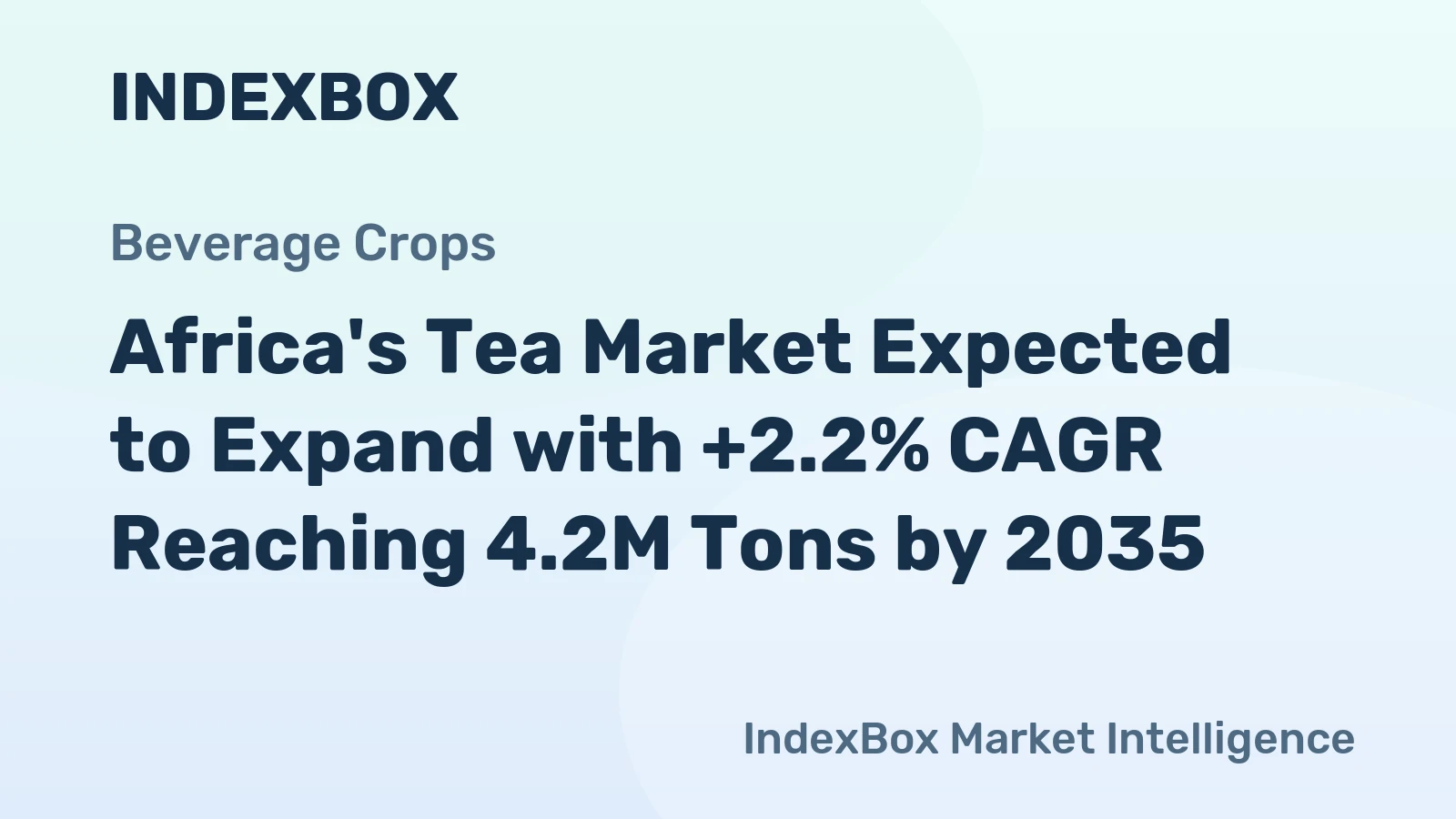 Africa's Tea Market Expected to Expand with +2.2% CAGR Reaching 4.2M Tons by 2035