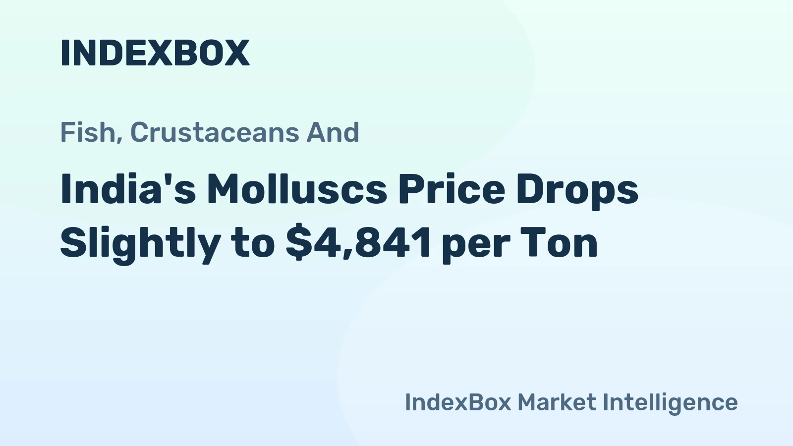 India's Molluscs Price Drops Slightly to $4,841 per Ton