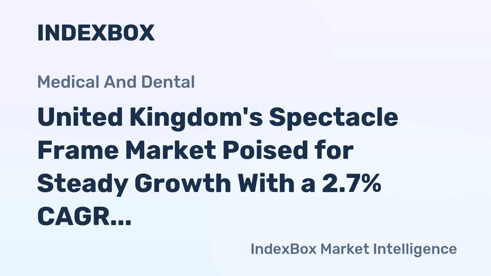 United Kingdom's Spectacle Frame Market Poised for Steady Growth With a 2.7% CAGR Through 2035