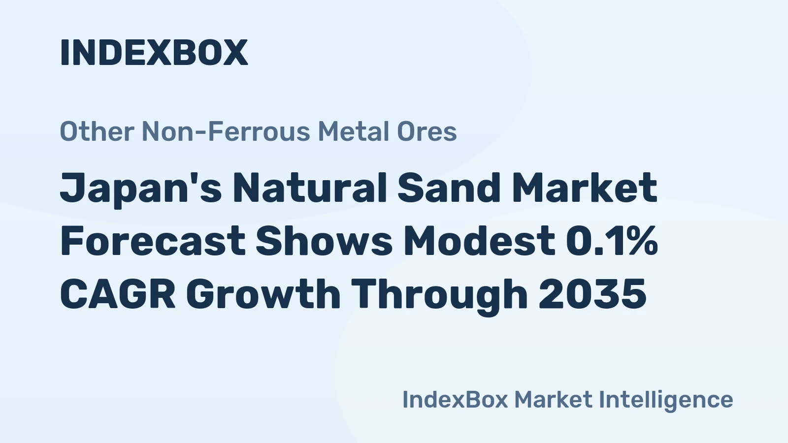 Japan's Natural Sand Market Forecast Shows Modest 0.1% CAGR Growth Through 2035