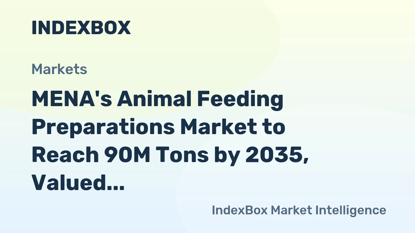 MENA's Animal Feeding Preparations Market to Reach 90M Tons by 2035, Valued at $94.2B