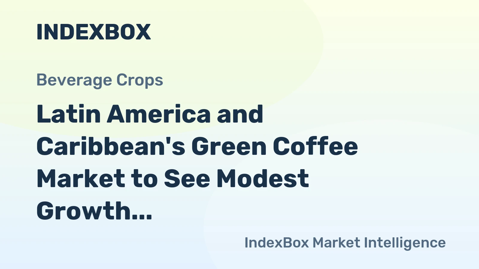 Latin America and Caribbean's Green Coffee Market to See Modest Growth, Reaching 1.6M tons by 2035