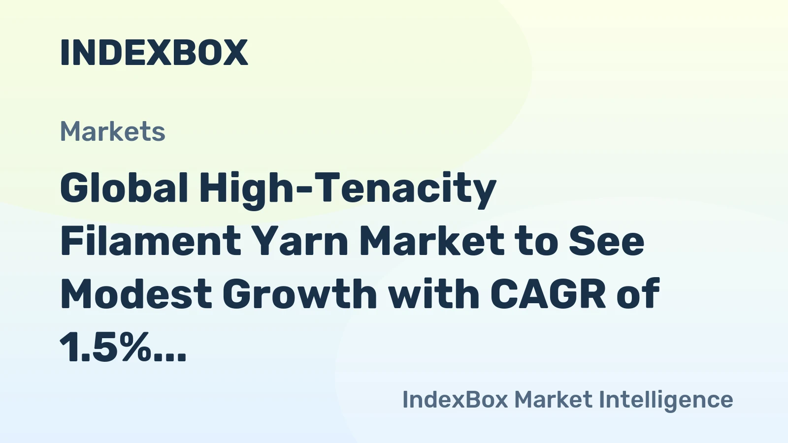 Global High-Tenacity Filament Yarn Market to See Modest Growth with CAGR of 1.5% Through 2035