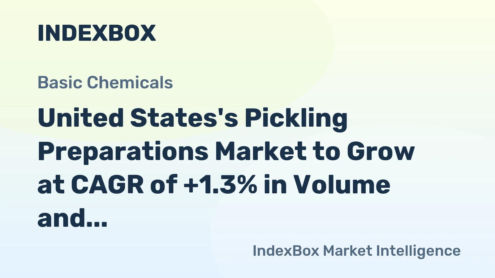 United States's Pickling Preparations Market to Grow at CAGR of +1.3% in Volume and +2.9% in Value from 2024-2035