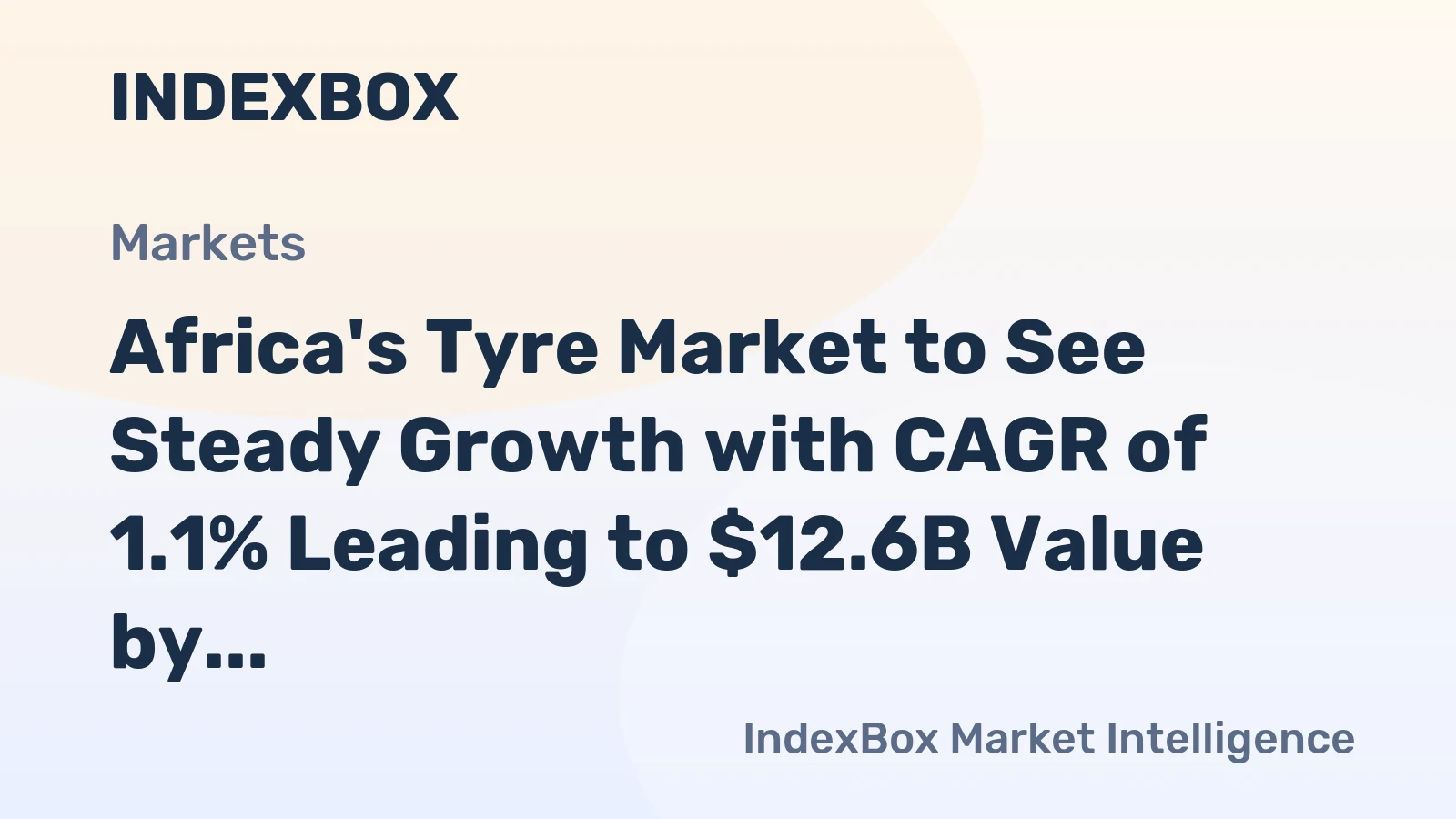 Africa's Tyre Market to See Steady Growth with CAGR of 1.1% Leading to $12.6B Value by 2035