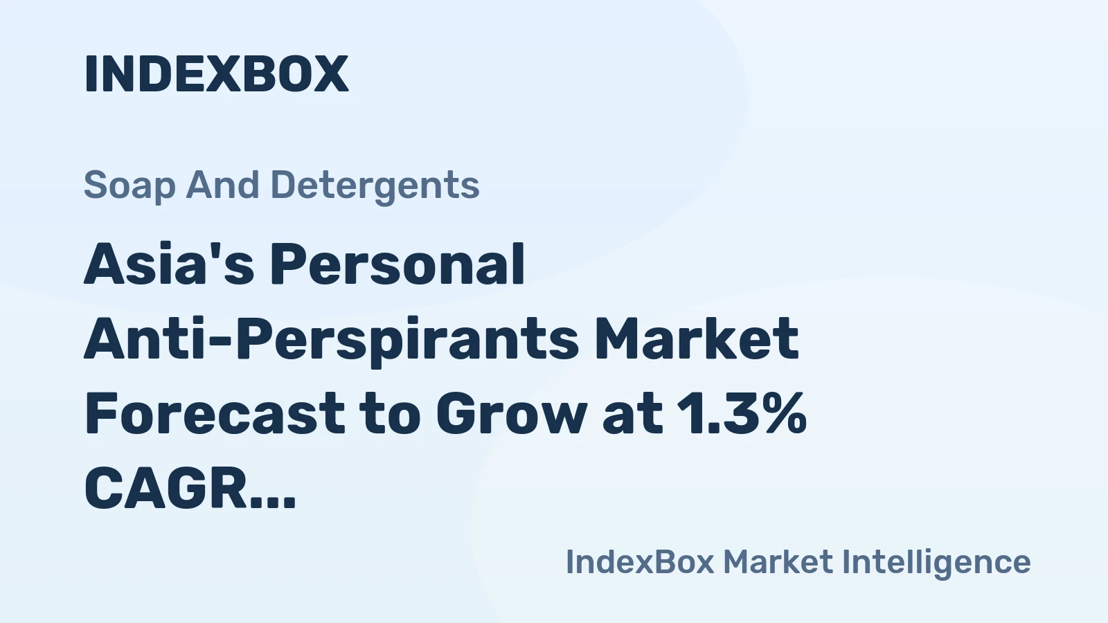 Asia's Personal Anti-Perspirants Market Forecast to Grow at 1.3% CAGR Through 2035