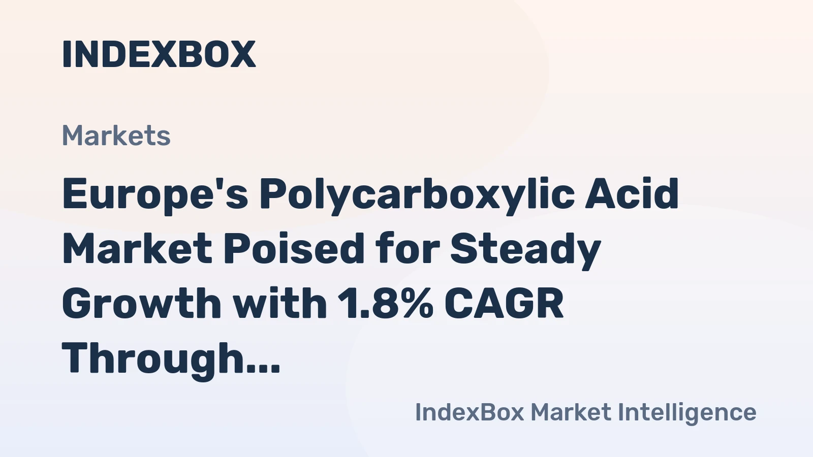 Europe's Polycarboxylic Acid Market Poised for Steady Growth with 1.8% CAGR Through 2035