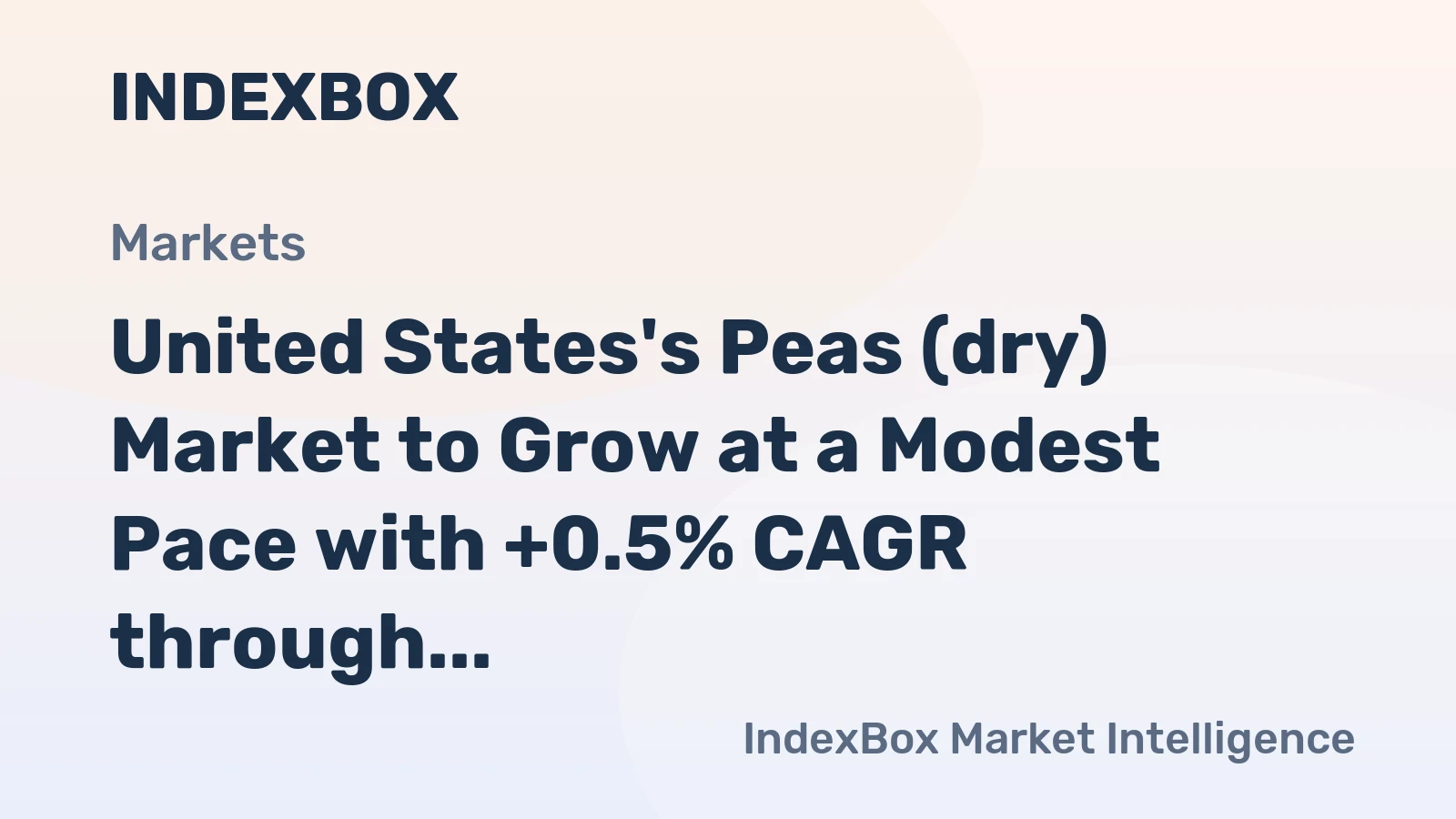 United States's Peas (dry) Market to Grow at a Modest Pace with +0.5% CAGR through 2035
