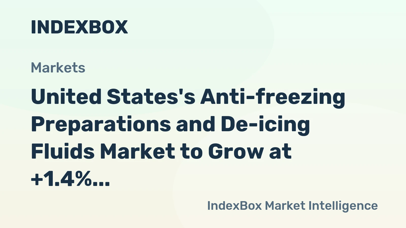 United States's Anti-freezing Preparations and De-icing Fluids Market to Grow at +1.4% CAGR, Reach 1M Tons by 2035