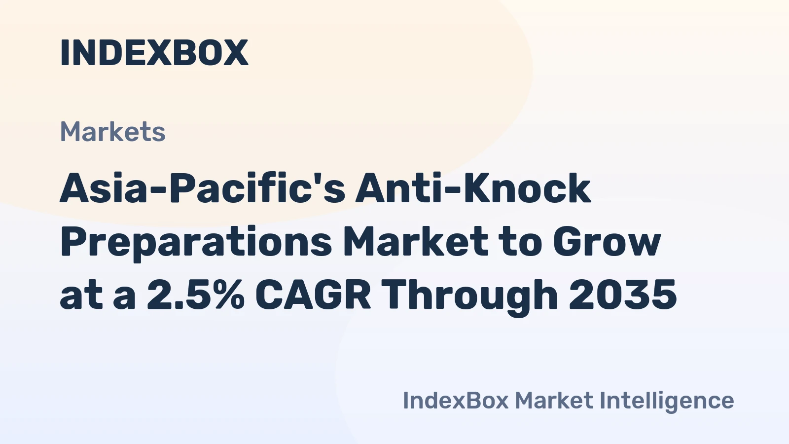 Asia-Pacific's Anti-Knock Preparations Market to Grow at a 2.5% CAGR Through 2035