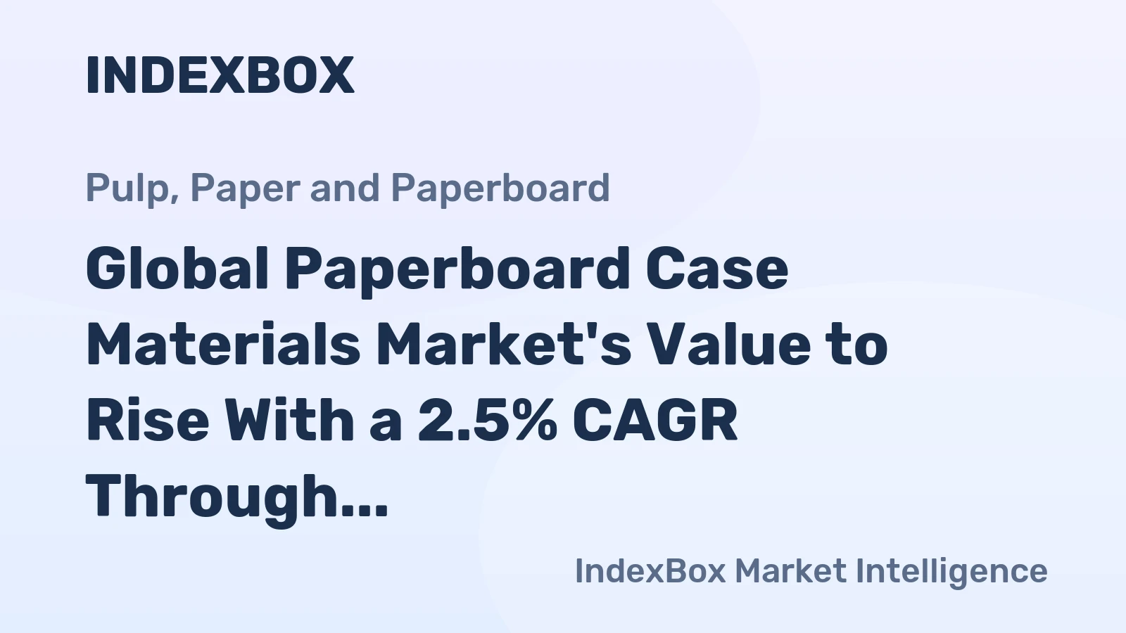 Global Paperboard Case Materials Market's Value to Rise With a 2.5% CAGR Through 2035
