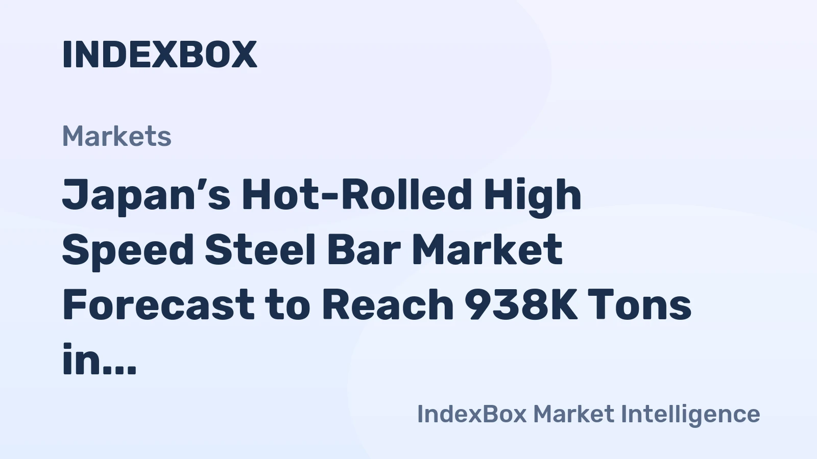 Japan’s Hot-Rolled High Speed Steel Bar Market Forecast to Reach 938K Tons in Volume and $13.7B in Value by 2035