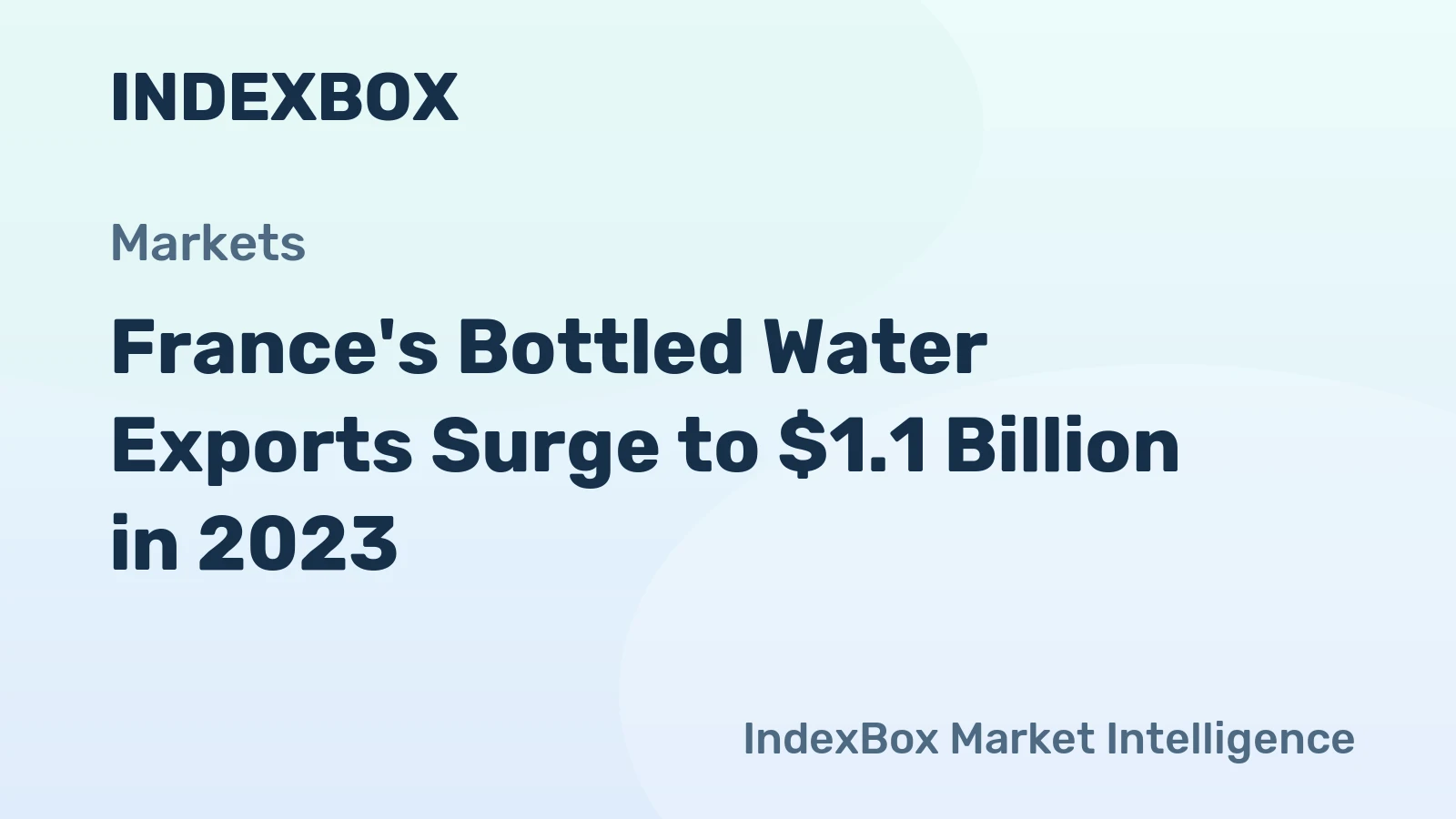 France's Bottled Water Exports Surge to $1.1 Billion in 2023