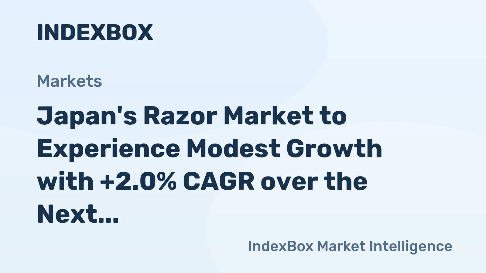 Japan's Razor Market to Experience Modest Growth with +2.0% CAGR over the Next Decade