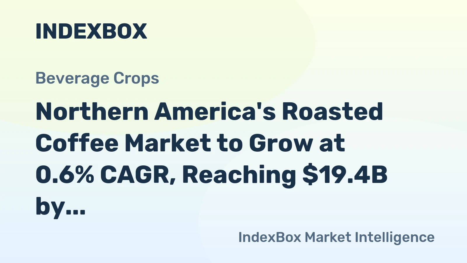 Northern America's Roasted Coffee Market to Grow at 0.6% CAGR, Reaching $19.4B by 2035