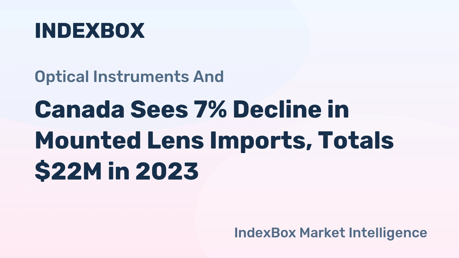 Canada Sees 7% Decline in Mounted Lens Imports, Totals $22M in 2023