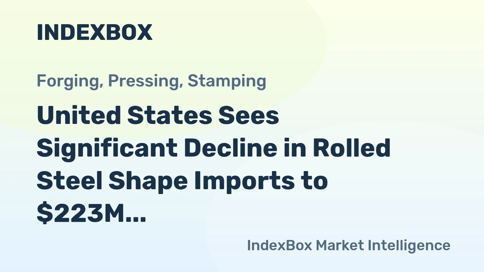 United States Sees Significant Decline in Rolled Steel Shape Imports to $223M in 2023