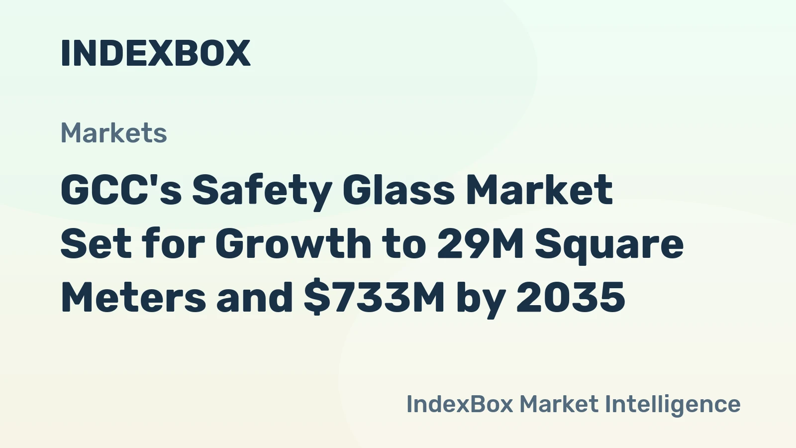 GCC's Safety Glass Market Set for Growth to 29M Square Meters and $733M by 2035