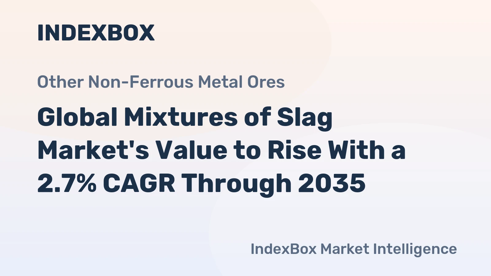 Global Mixtures of Slag Market's Value to Rise With a 2.7% CAGR Through 2035