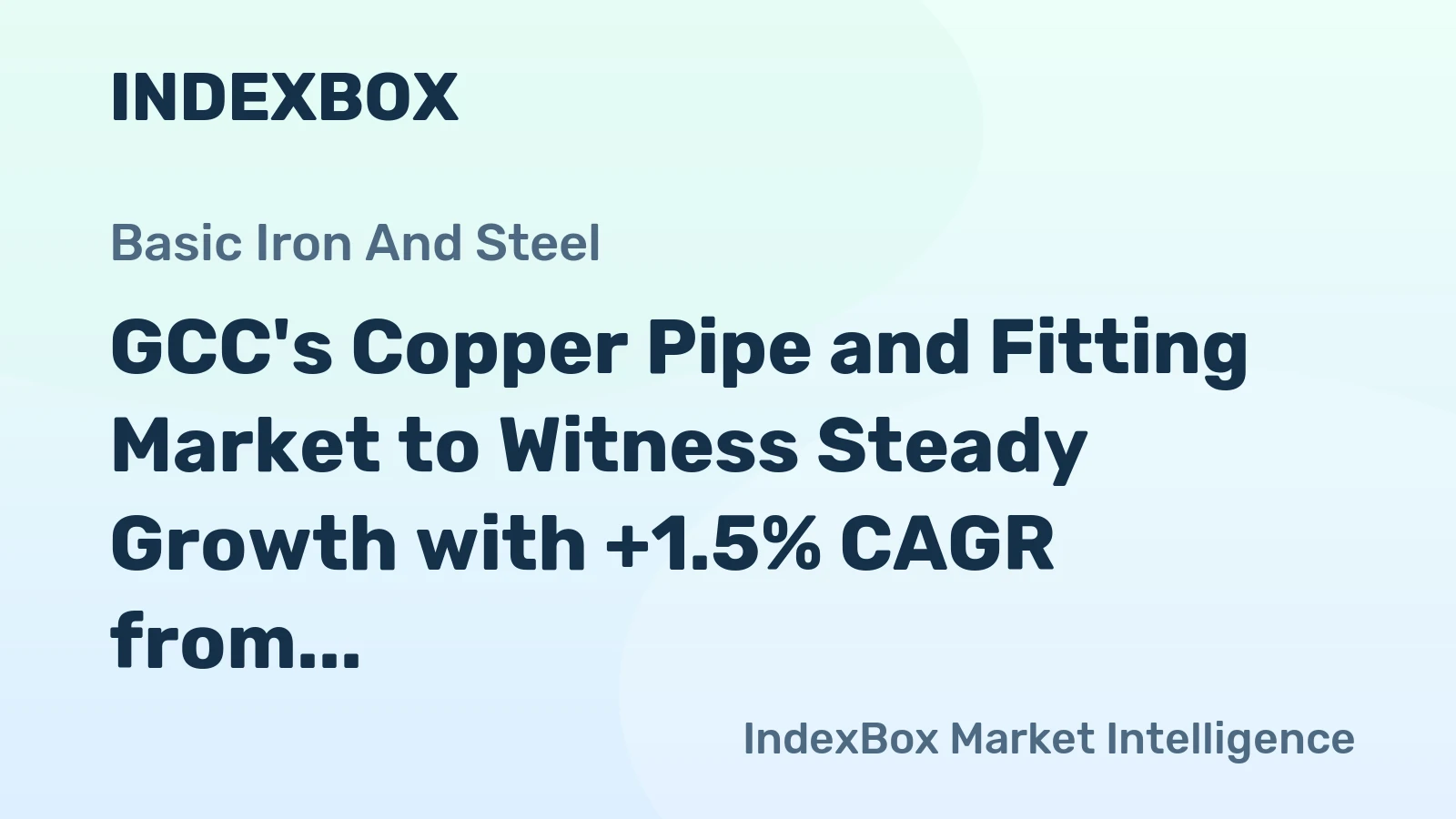 GCC's Copper Pipe and Fitting Market to Witness Steady Growth with +1.5% CAGR from 2024-2035