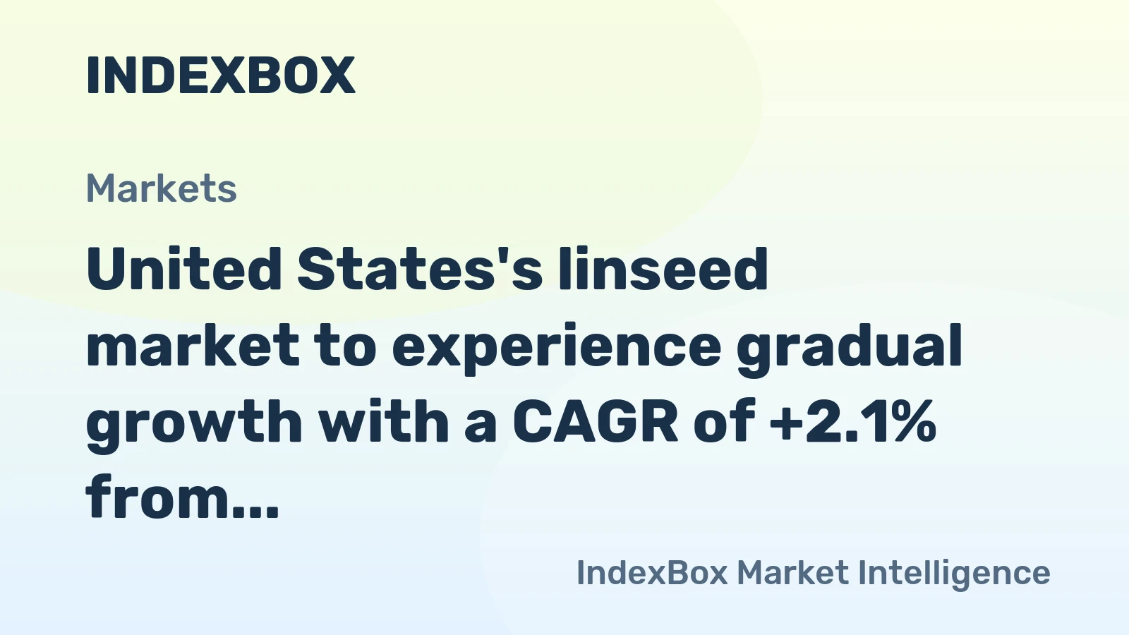 United States's linseed market to experience gradual growth with a CAGR of +2.1% from 2024 to 2035