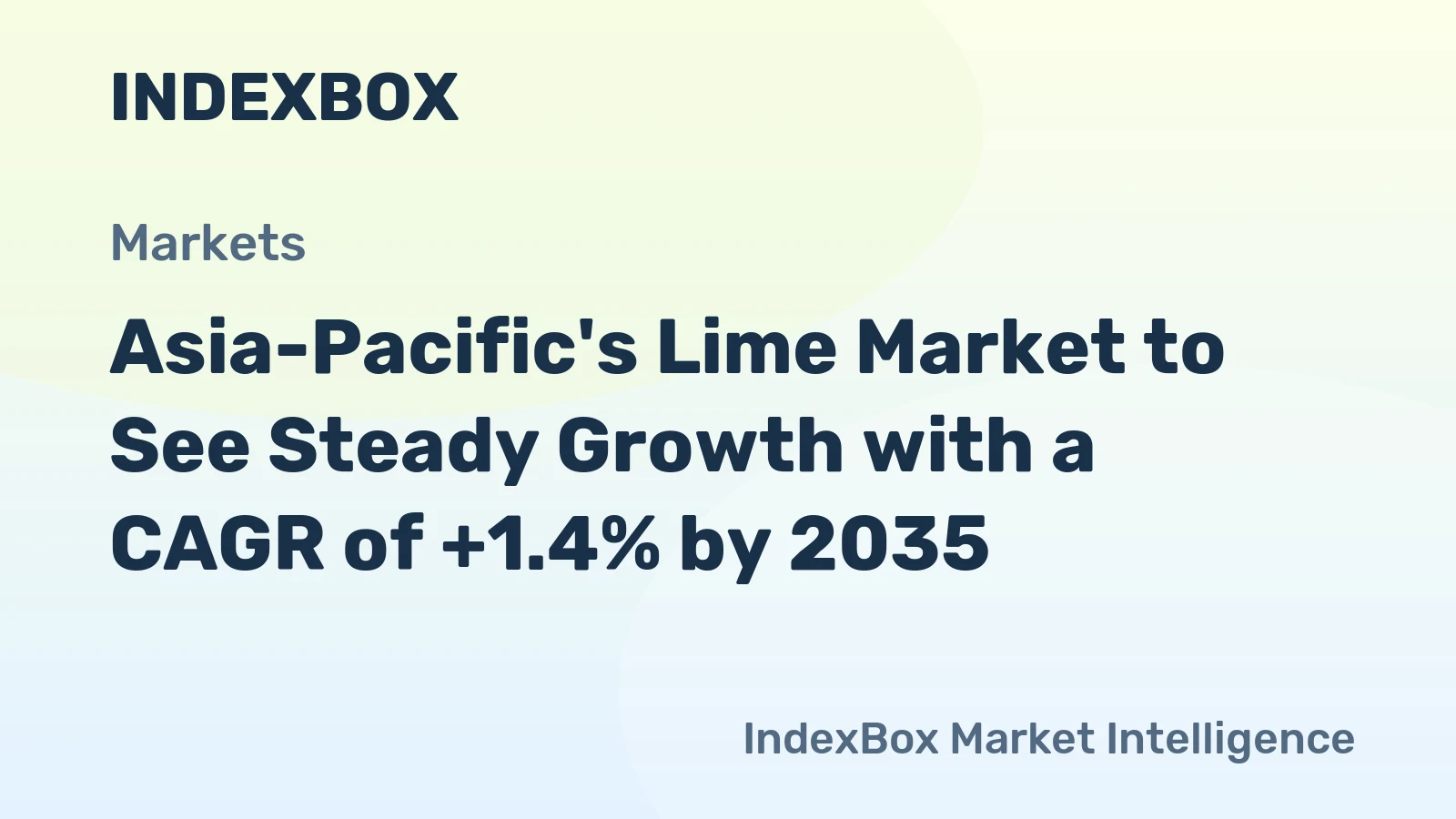 Asia-Pacific's Lime Market to See Steady Growth with a CAGR of +1.4% by 2035