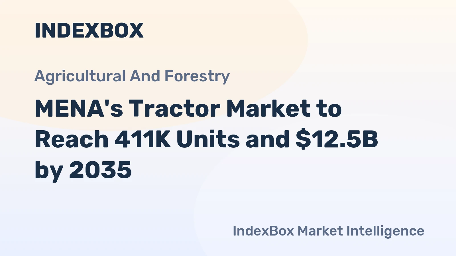 MENA's Tractor Market to Reach 411K Units and $12.5B by 2035