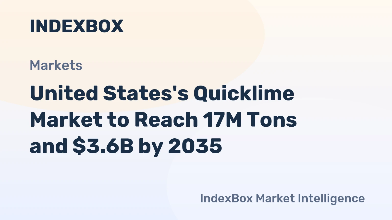 United States's Quicklime Market to Reach 17M Tons and $3.6B by 2035