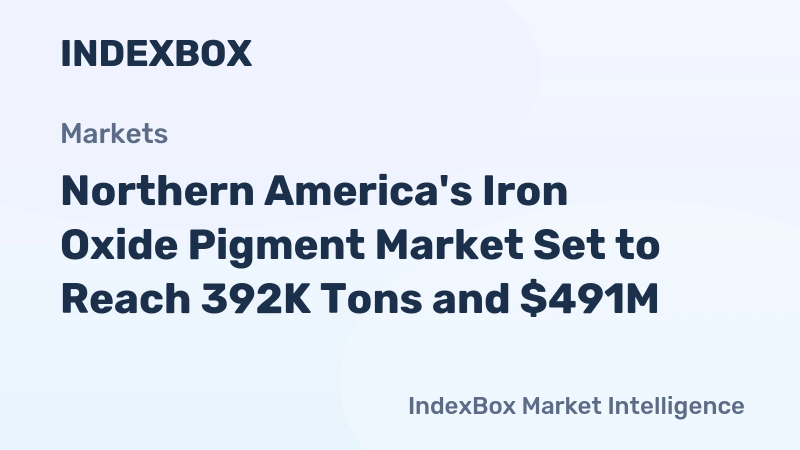 Northern America's Iron Oxide Pigment Market Set to Reach 392K Tons and $491M
