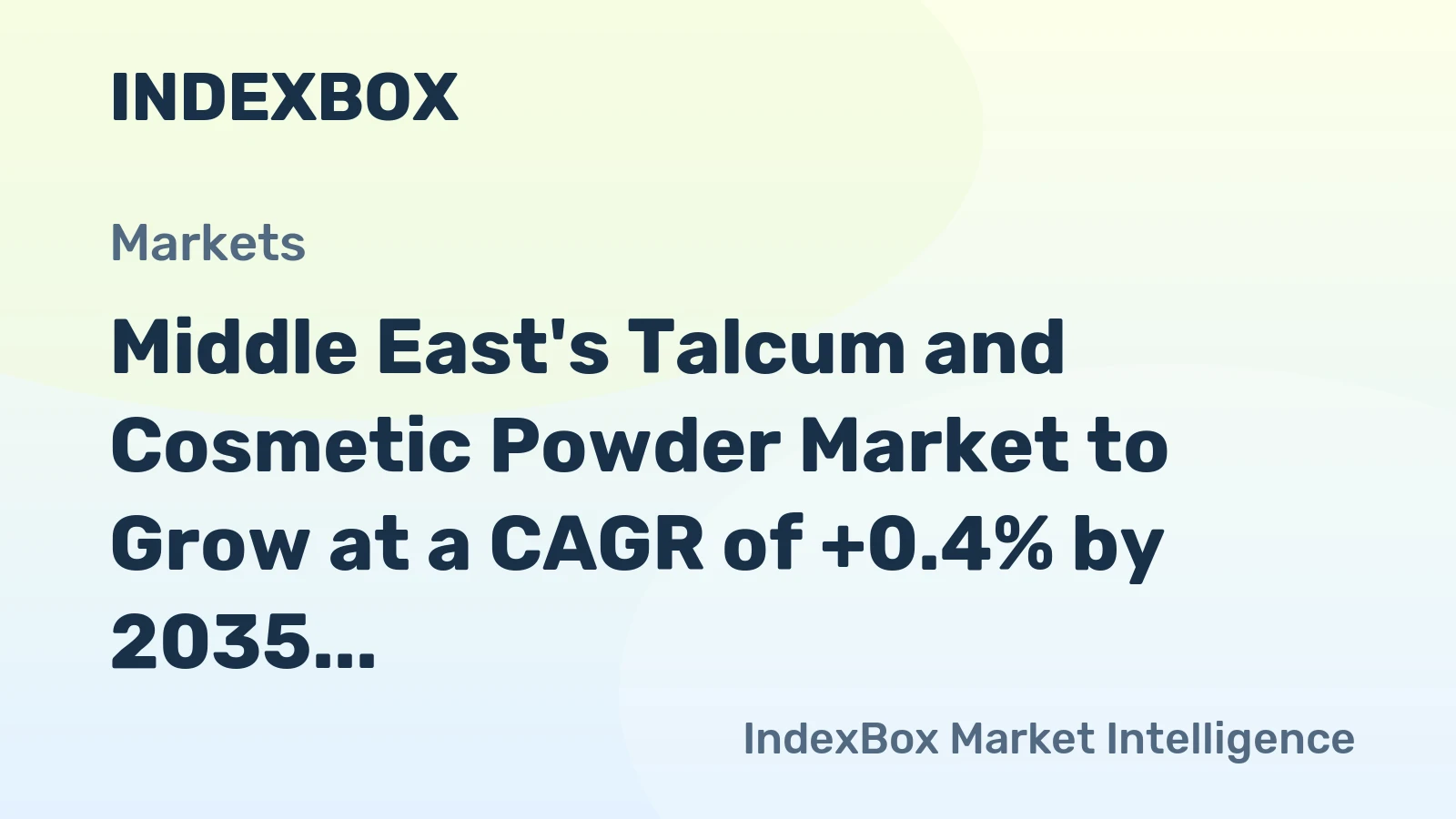 Middle East's Talcum and Cosmetic Powder Market to Grow at a CAGR of +0.4% by 2035