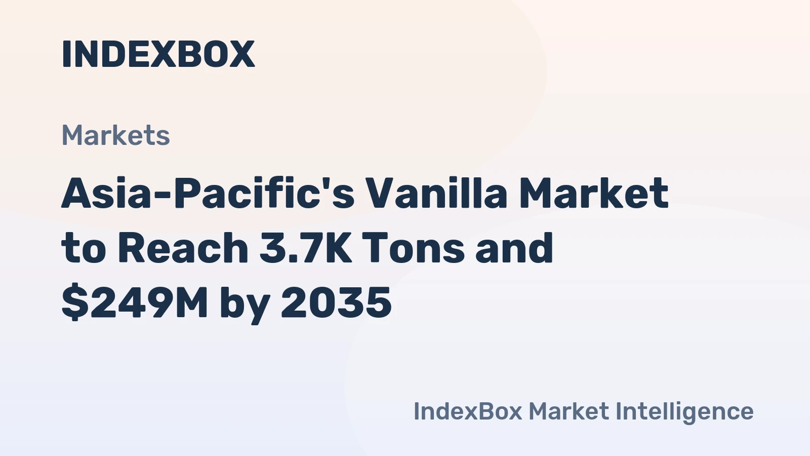 Asia-Pacific's Vanilla Market to Reach 3.7K Tons and $249M by 2035