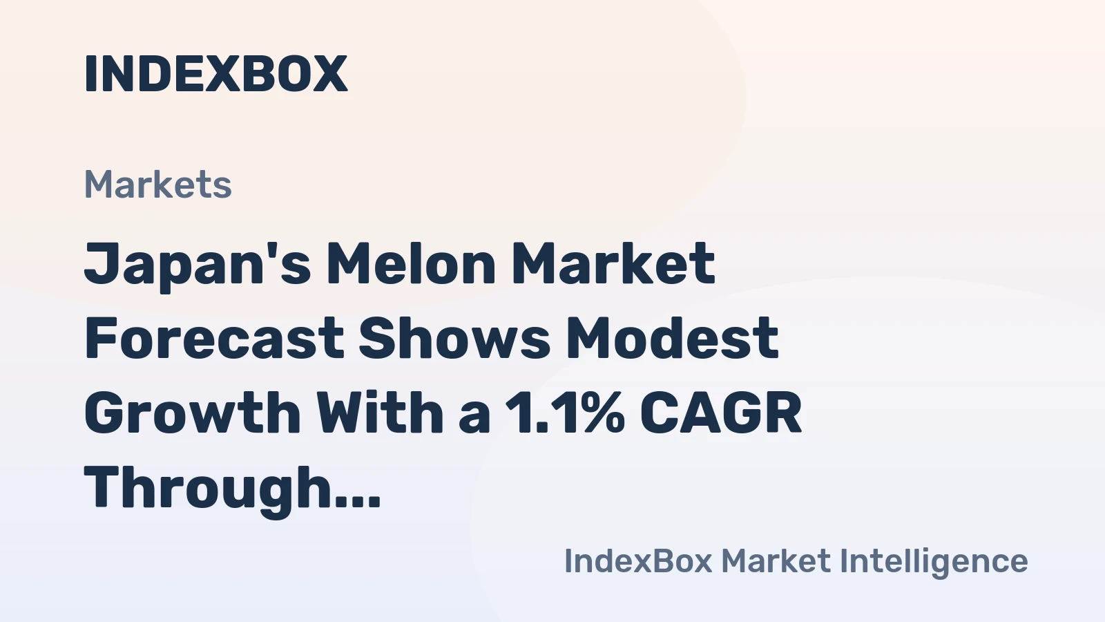 Japan's Melon Market Forecast Shows Modest Growth With a 1.1% CAGR Through 2035