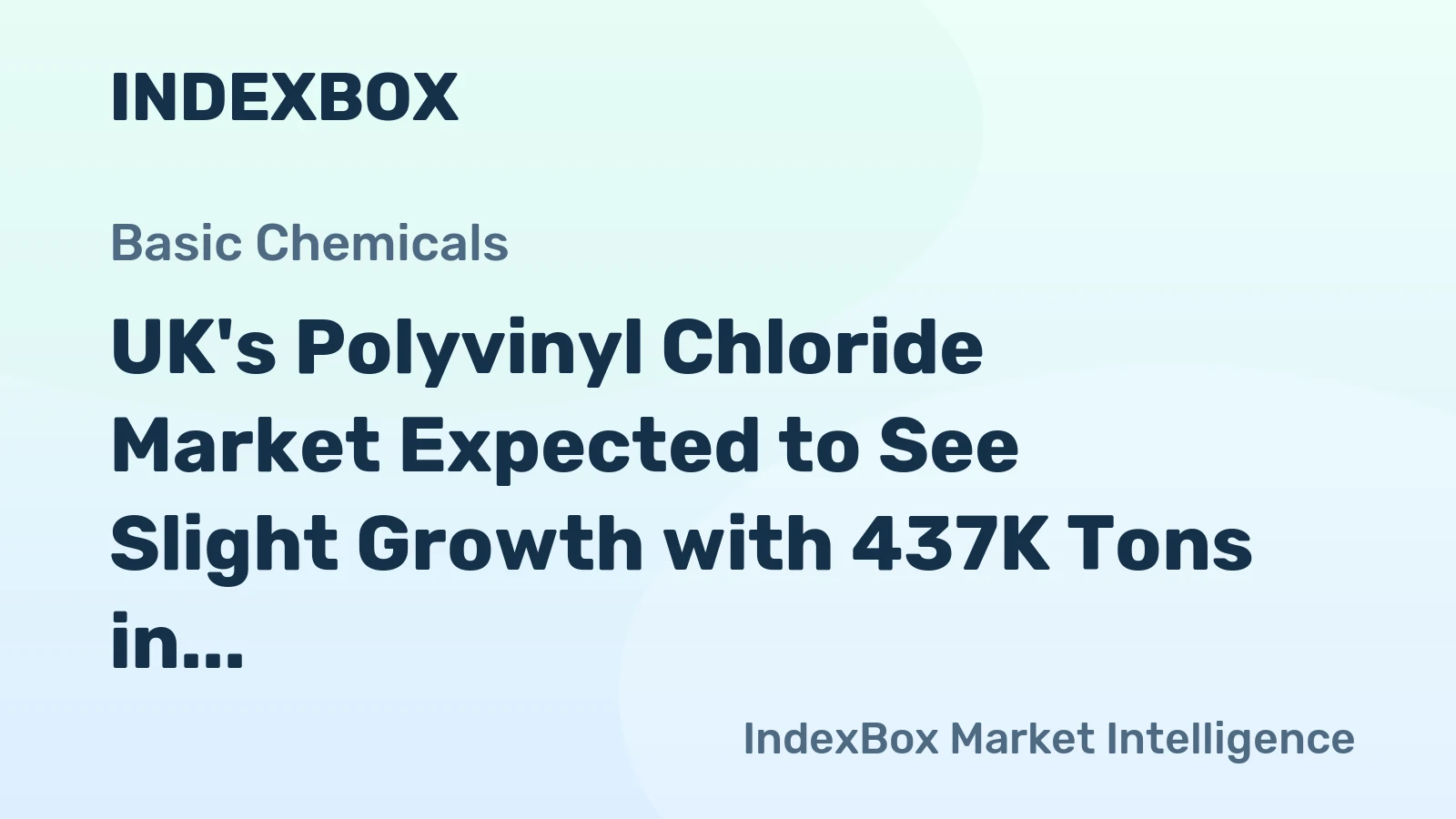 UK's Polyvinyl Chloride Market Expected to See Slight Growth with 437K Tons in Volume and $535M in Value by 2035