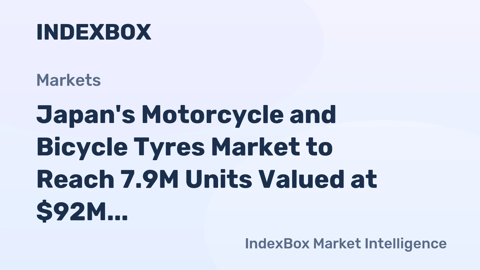 Japan's Motorcycle and Bicycle Tyres Market to Reach 7.9M Units Valued at $92M by 2035
