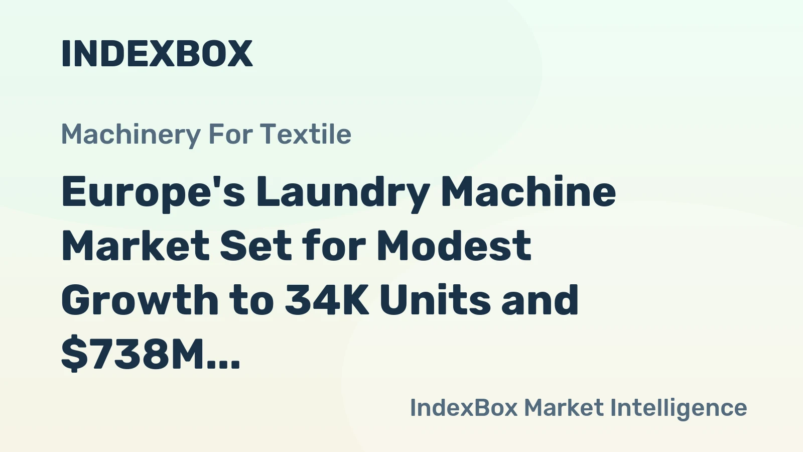 Europe's Laundry Machine Market Set for Modest Growth to 34K Units and $738M