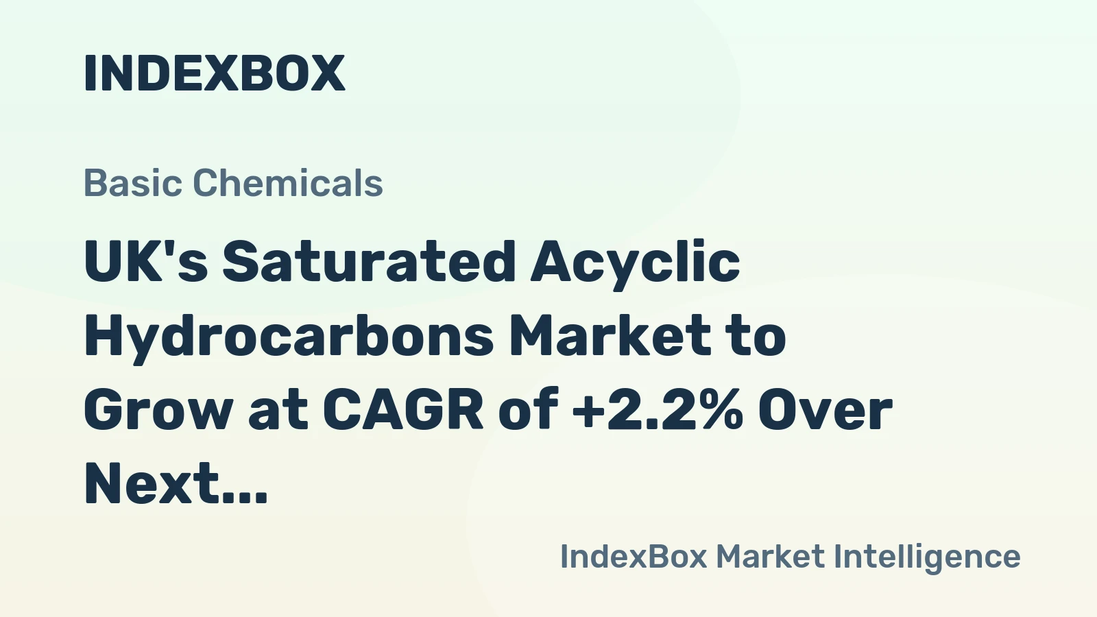 UK's Saturated Acyclic Hydrocarbons Market to Grow at CAGR of +2.2% Over Next Decade