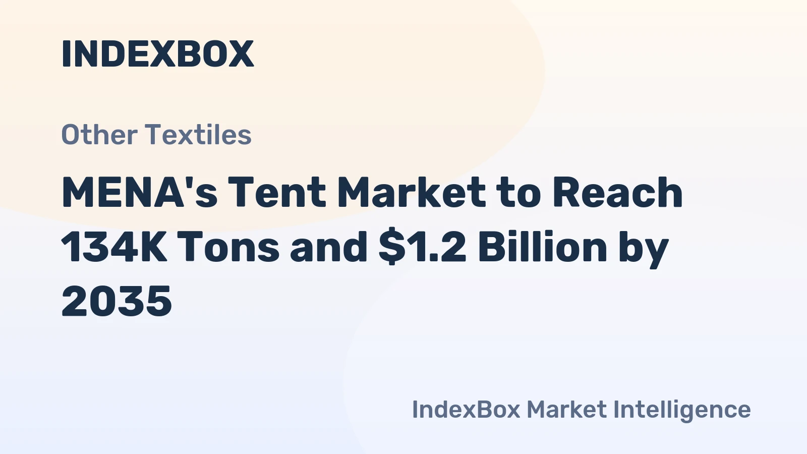 MENA's Tent Market to Reach 134K Tons and $1.2 Billion by 2035