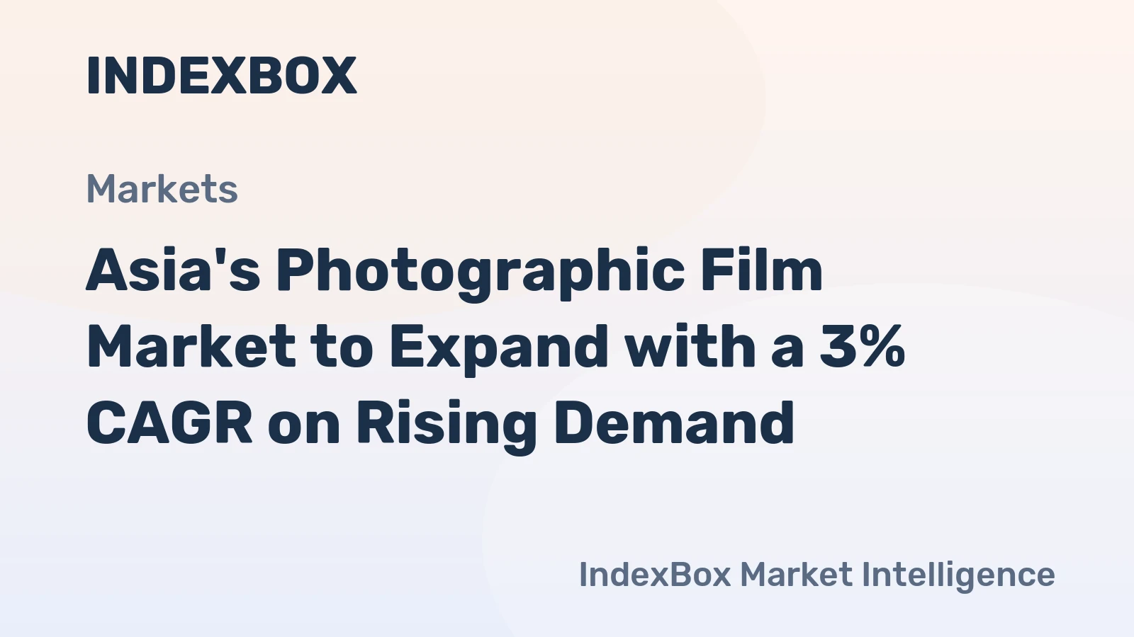 Asia's Photographic Film Market to Expand with a 3% CAGR on Rising Demand
