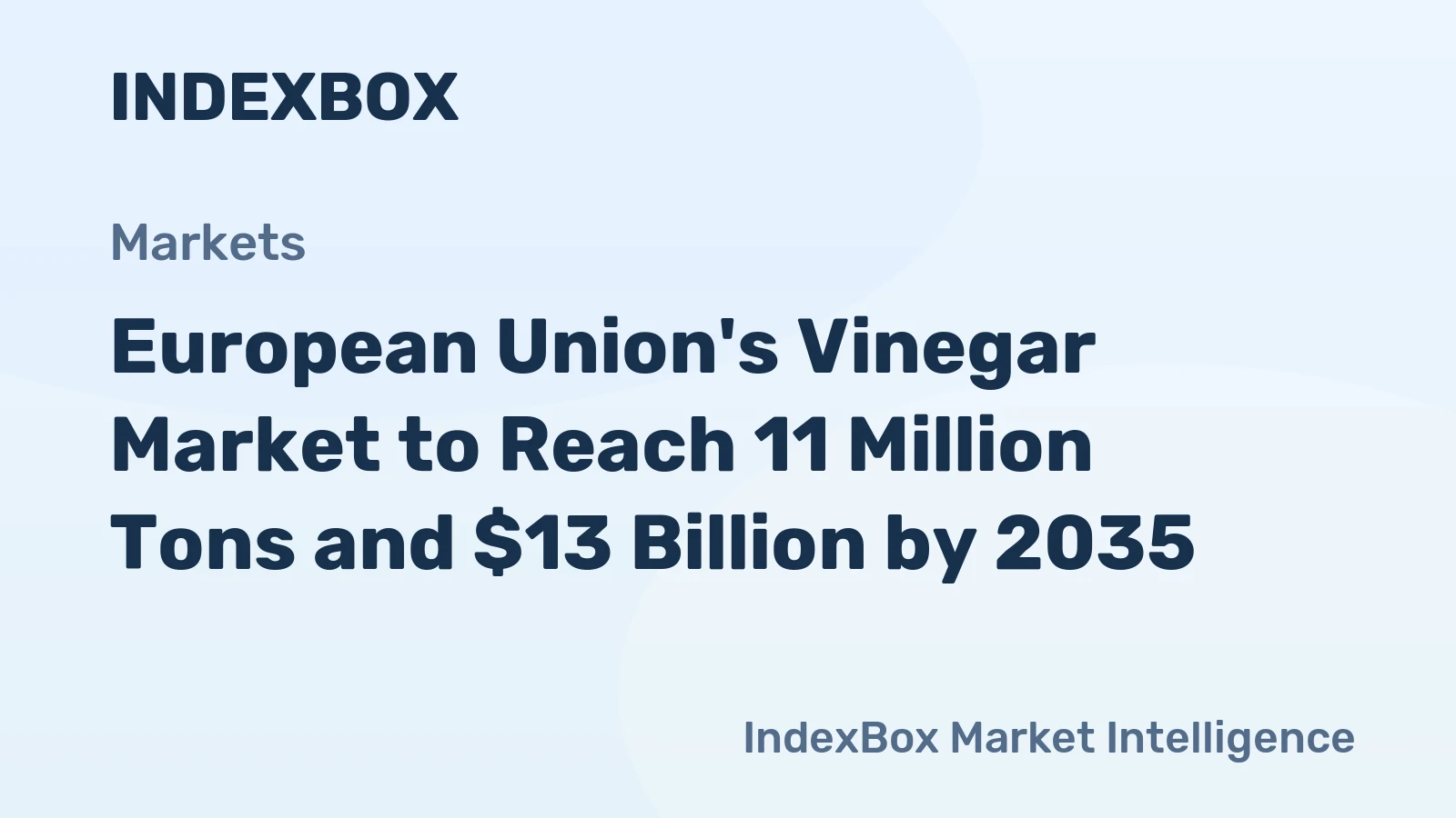 European Union's Vinegar Market to Reach 11 Million Tons and $13 Billion by 2035