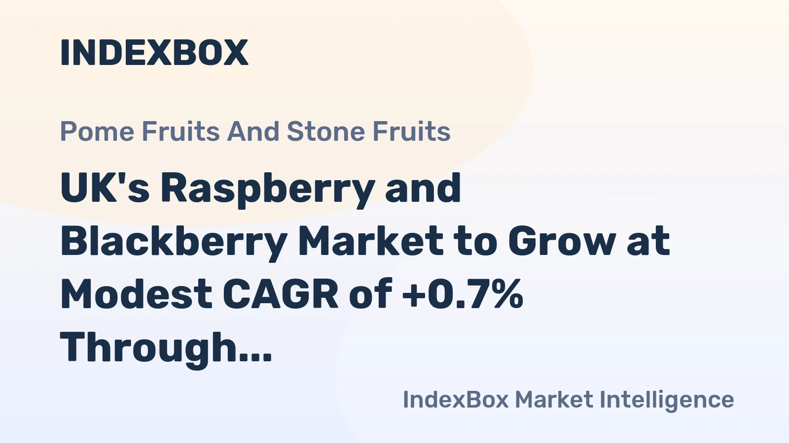 UK's Raspberry and Blackberry Market to Grow at Modest CAGR of +0.7% Through 2035
