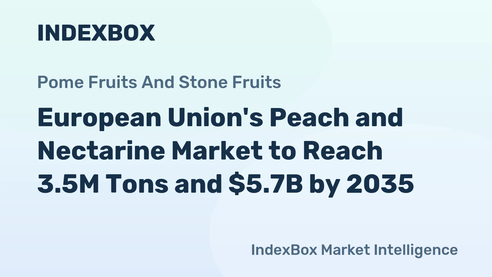 European Union's Peach and Nectarine Market to Reach 3.5M Tons and $5.7B by 2035