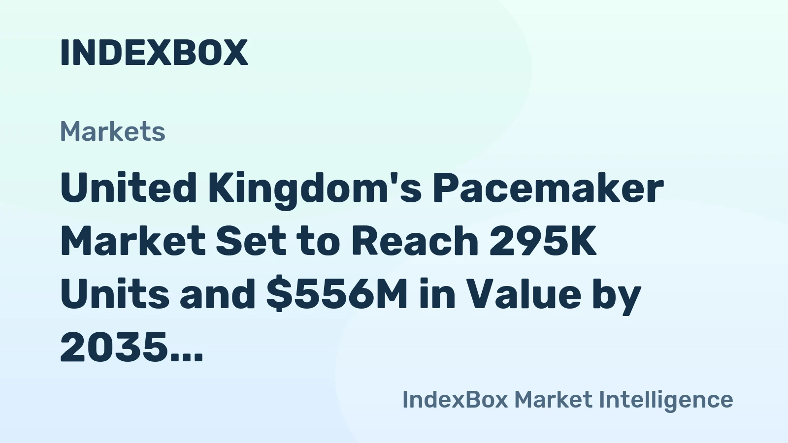 United Kingdom's Pacemaker Market Set to Reach 295K Units and $556M in Value by 2035