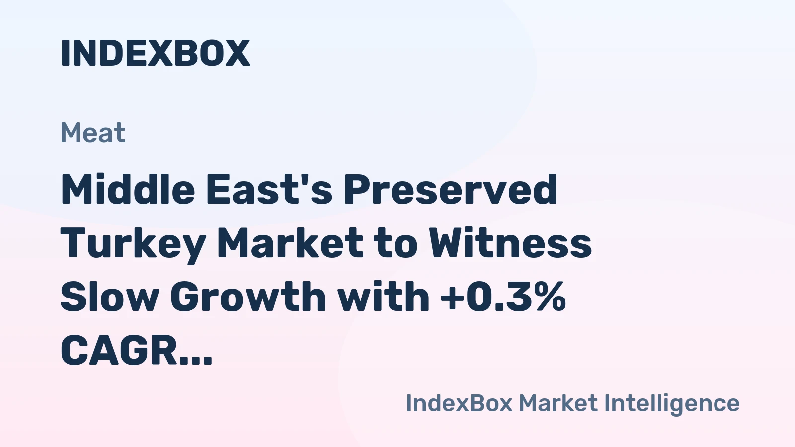 Middle East's Preserved Turkey Market to Witness Slow Growth with +0.3% CAGR by 2035