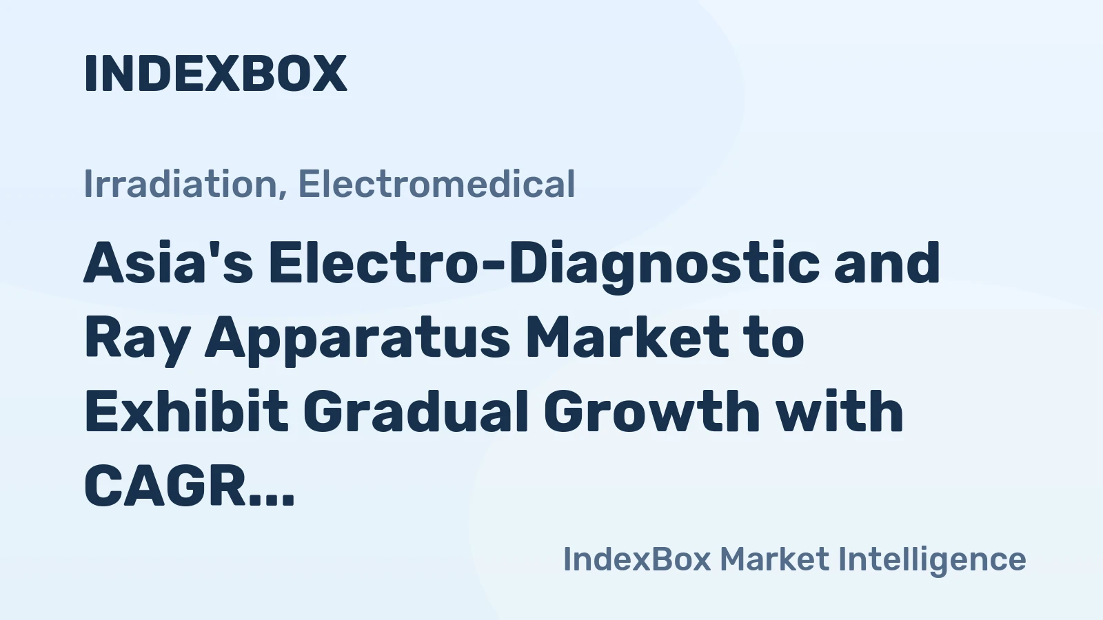 Asia's Electro-Diagnostic and Ray Apparatus Market to Exhibit Gradual Growth with CAGR of +1.2% through 2035, Reaching $2,188.3B